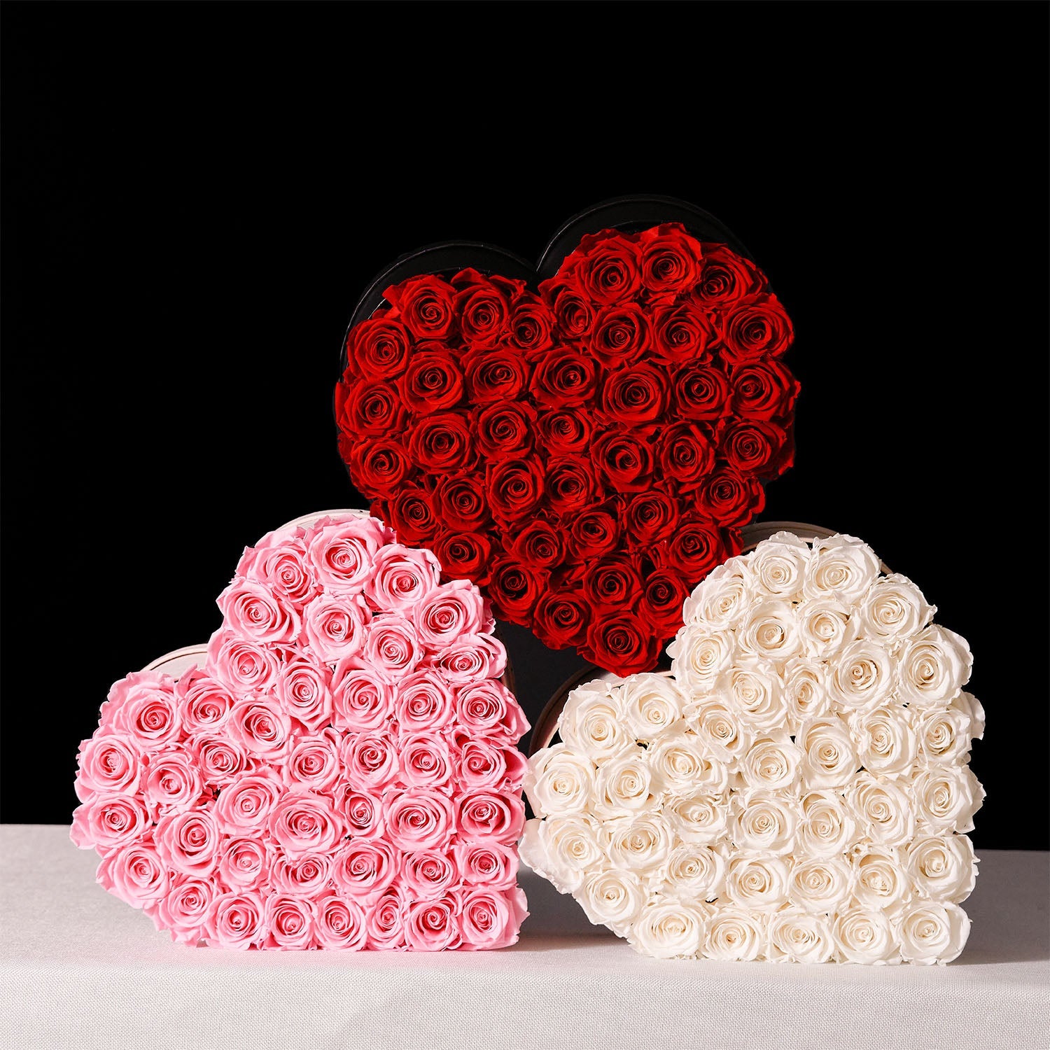 Heart Shaped Eternity® Rose Flower Arrangements - Venus et Fleur®